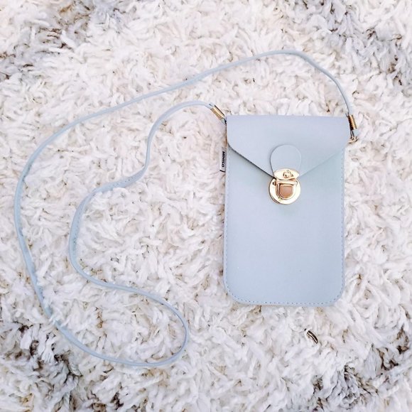 Miniso | Bags | Miniso Light Baby Blue Mobile Phone Cellphone Bag ...